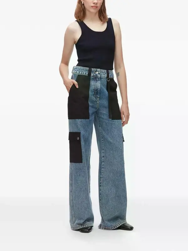 3.1 Phillip Lim Panelled Wide Leg Jeans