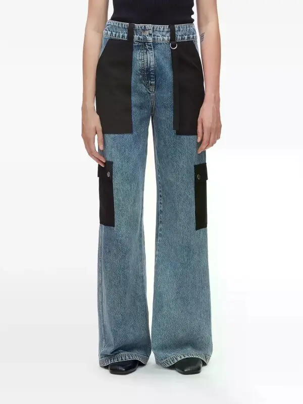 3.1 Phillip Lim Panelled Wide Leg Jeans