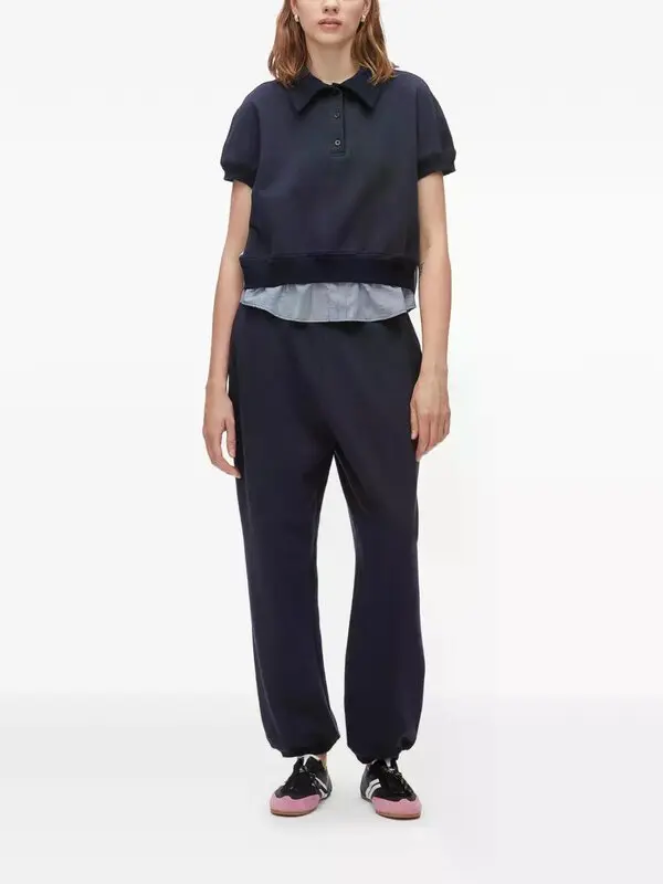 3.1 Phillip Lim Striped Panelled Polo Top - Blue