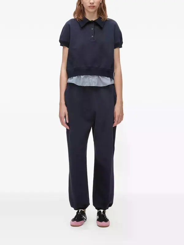 3.1 Phillip Lim Striped Panelled Polo Top - Blue