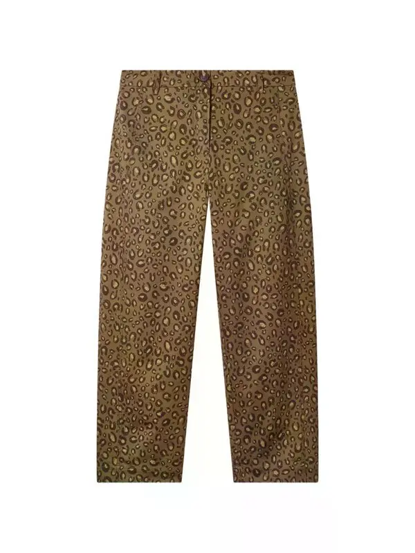 Paul Smith Animal-print Trousers - Brown