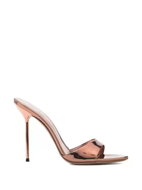 Paris Texas Lidia Metallic-effect Mules - Pink