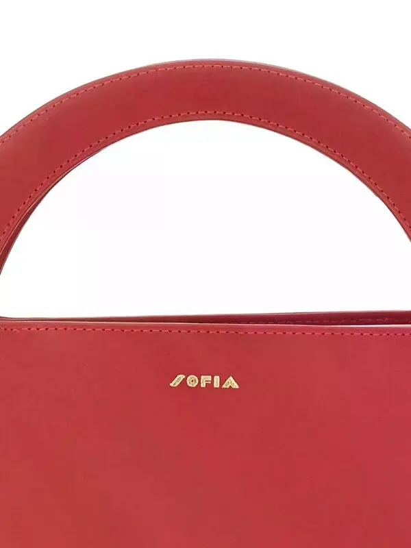 SOFIA Mini Edda Round Tote Bag - Red