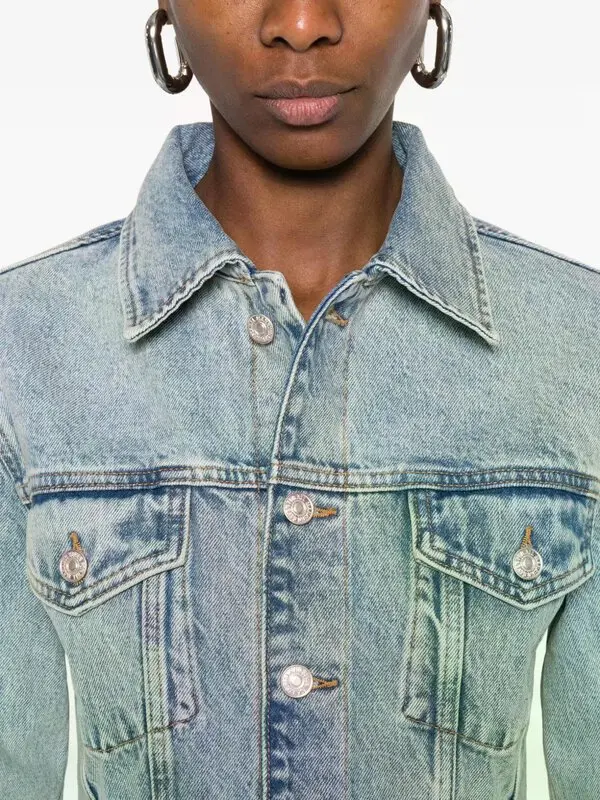 7 For All Mankind Trucker Jacket With Frayed Hem
