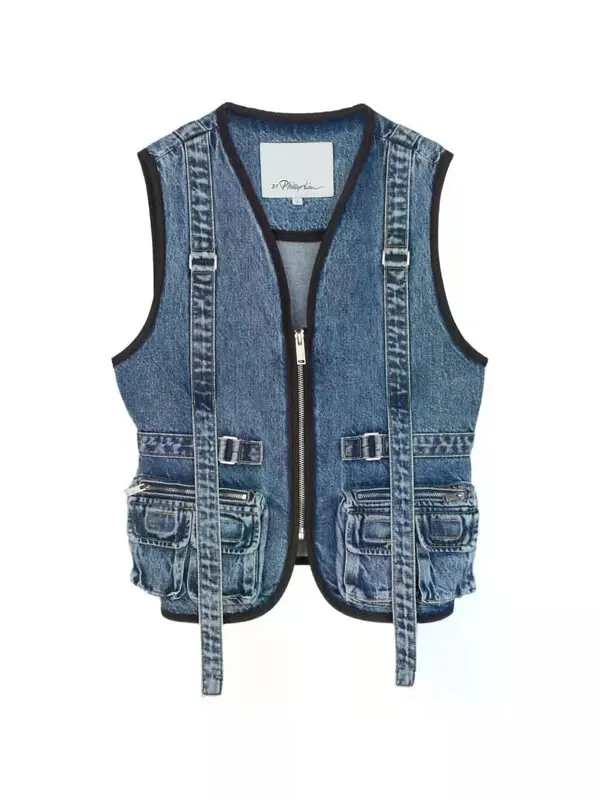 3.1 Phillip Lim Front-pocket Denim Vest