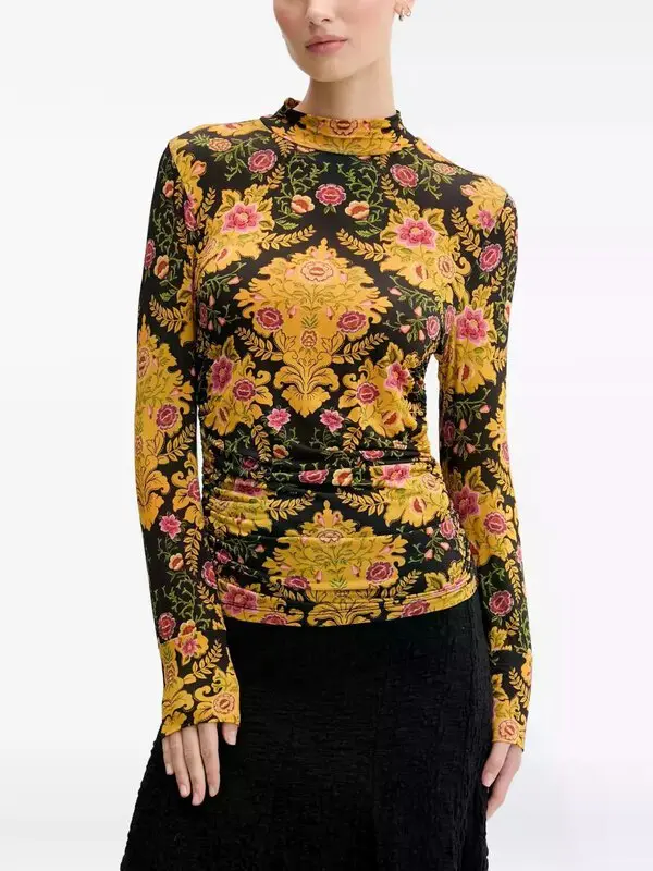 Farm Rio Floral-pattern Long-sleeve Top