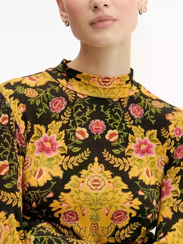 Farm Rio Floral-pattern Long-sleeve Top