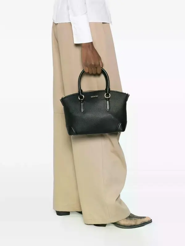 Michael Kors Md Ew Dome Logo-plaque Leather Tote Bag