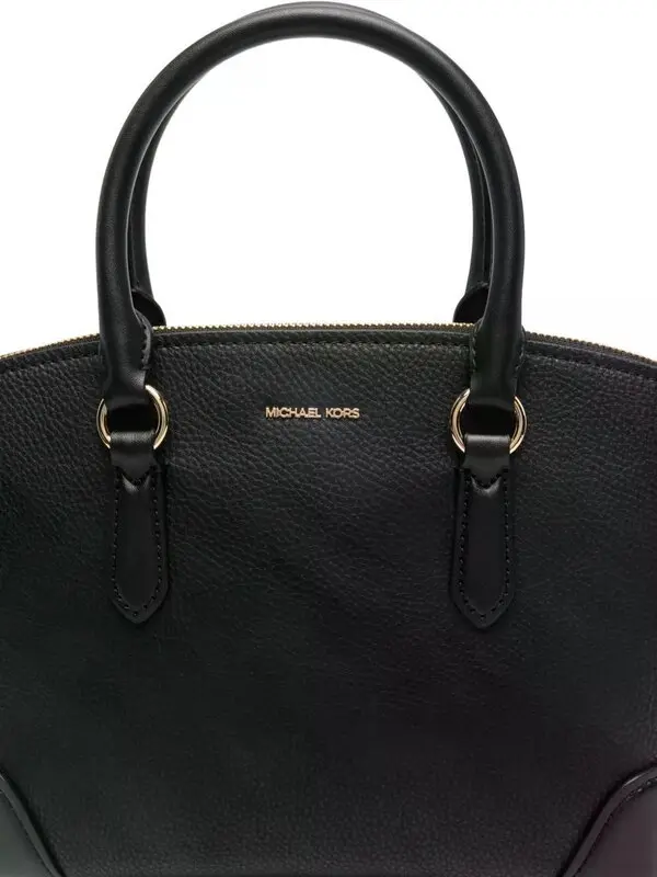 Michael Kors Md Ew Dome Logo-plaque Leather Tote Bag