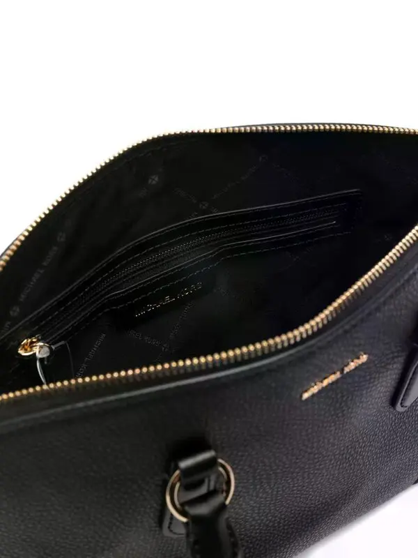 Michael Kors Md Ew Dome Logo-plaque Leather Tote Bag