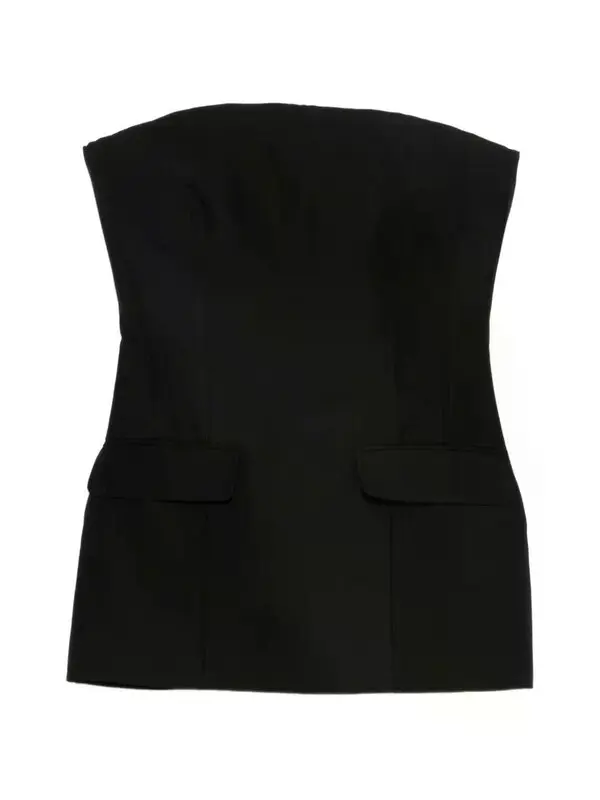 TOTEME Strapless Pocket Top - Black