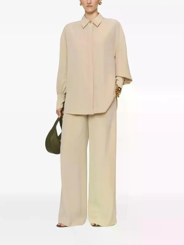 JOSEPH Nour High-rise Wide-leg Trousers - Neutrals
