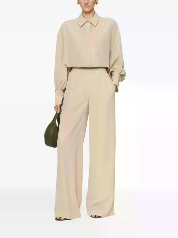 JOSEPH Nour High-rise Wide-leg Trousers - Neutrals
