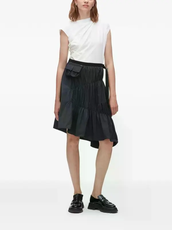 3.1 Phillip Lim Ruffles Pocket-detail Asymmetric Skirt - Blue