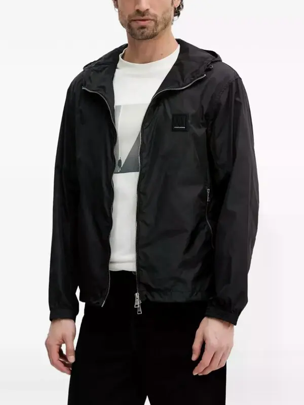 Armani Exchange Logo-patch Hooded Jacket