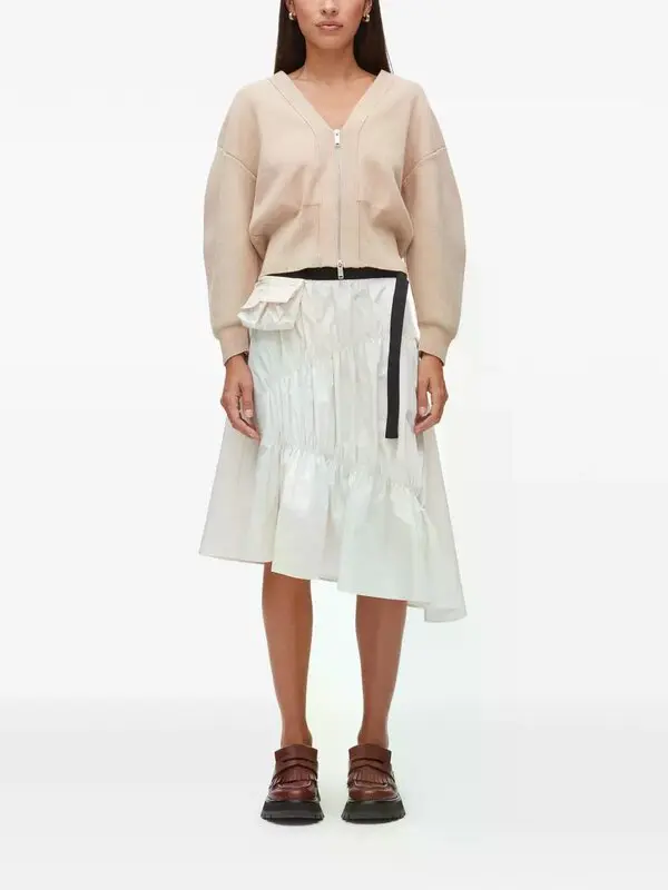 3.1 Phillip Lim Ruffled Asymmetric Skirt - White