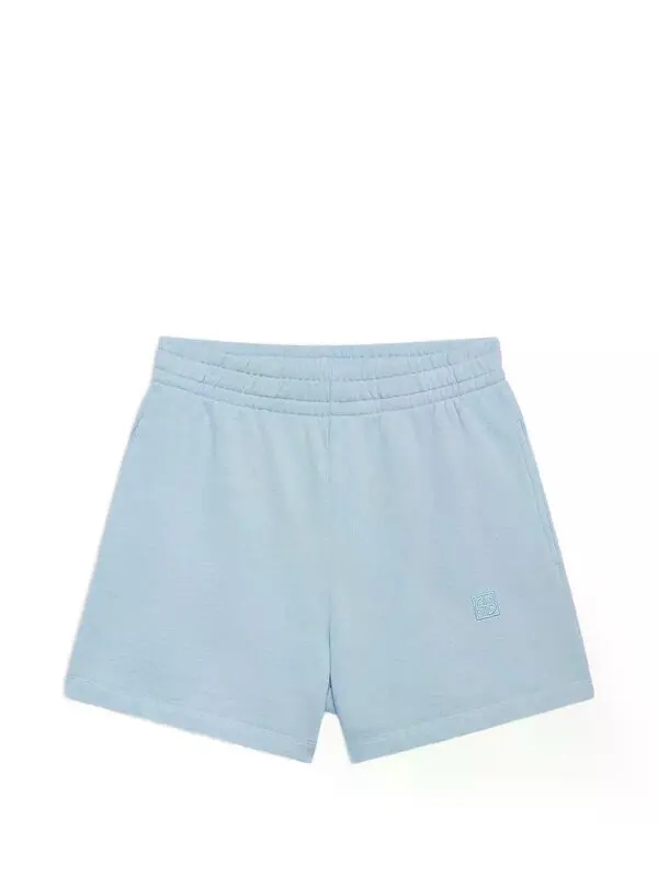 ANINE BING Framed Monogram Shorts - Blue