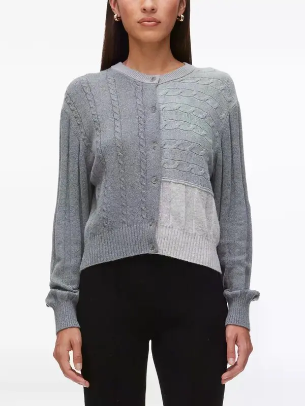 3.1 Phillip Lim Cable-knit Patchwork Cardigan