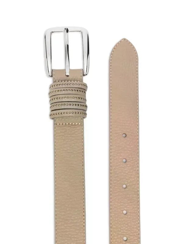Peserico Textured-leather Belt With Buckle