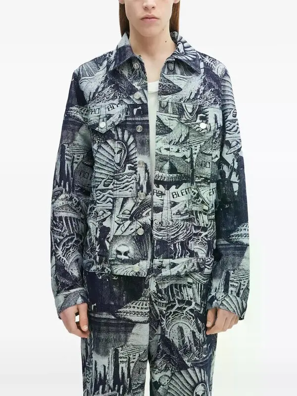Aries Graphic-pattern Shirt Jacket