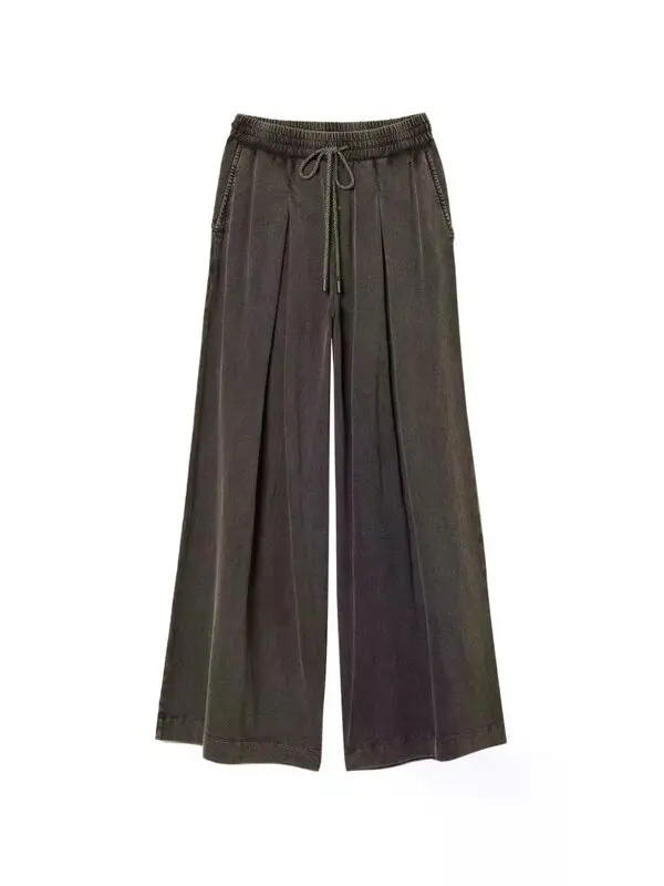 TWINSET Cotton Palazzo Pants - Black