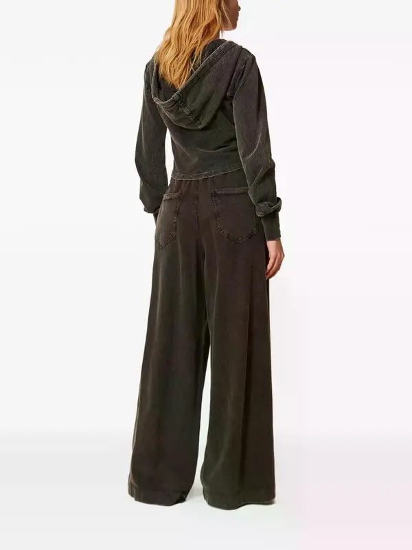 TWINSET Cotton Palazzo Pants - Black