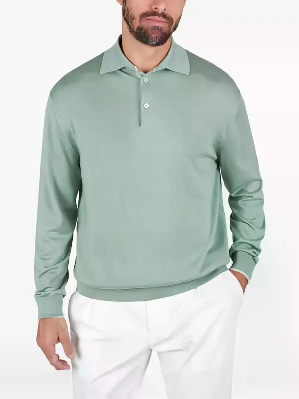 Paul & Shark Long-sleeve Polo Shirt - Green