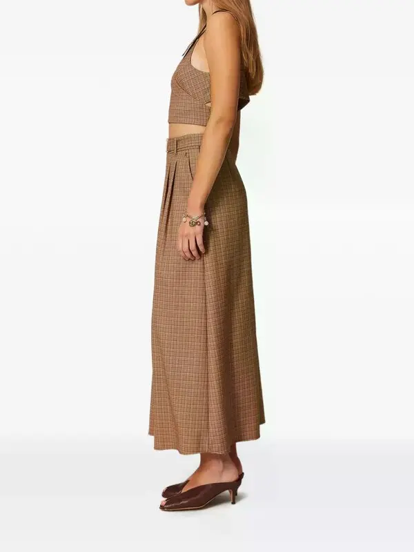 TWINSET Plaid Belted Skirt