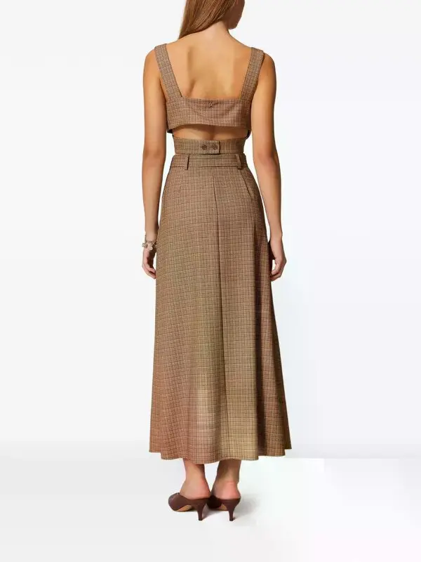TWINSET Plaid Belted Skirt