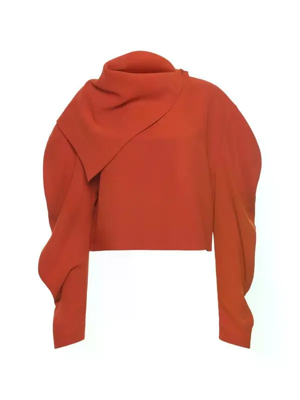 A.W.A.K.E. Mode Draped Blouse - Orange