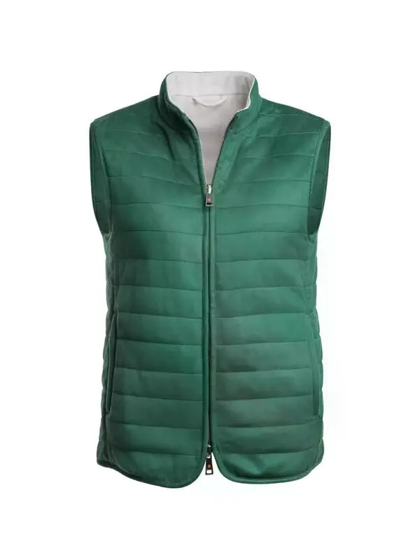 KIRED Rea Quilted Reversible Gilet - Green