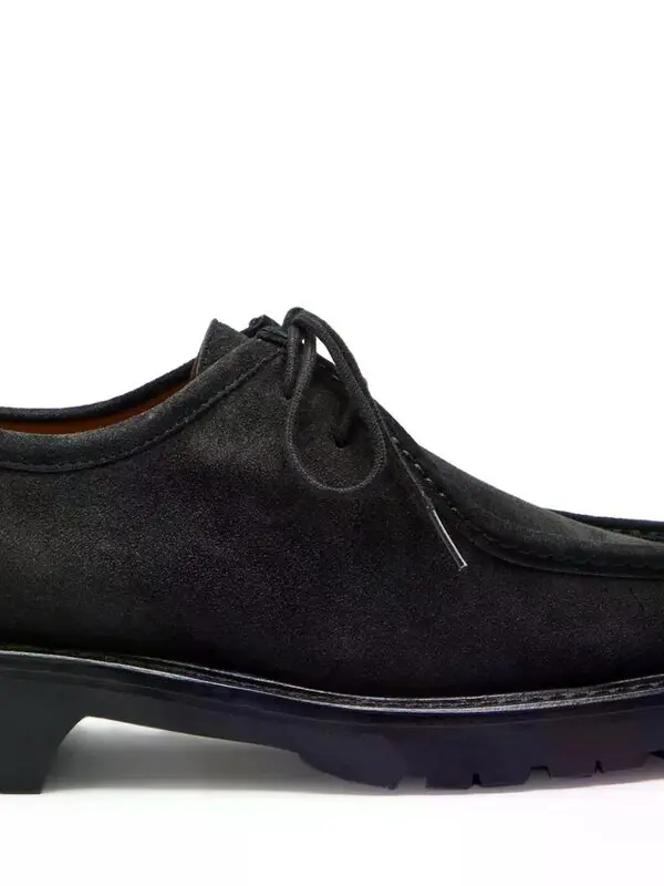 Legres Lace-up Leather Derby Shoes - Black