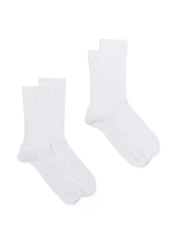 TOTEME Ribbed Crew Socks - White