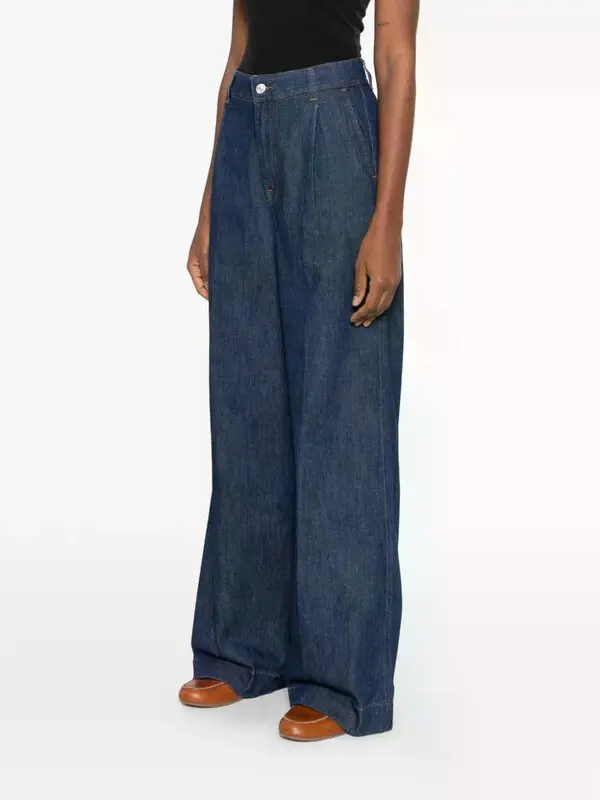7 For All Mankind Pleated Wide-leg Jeans