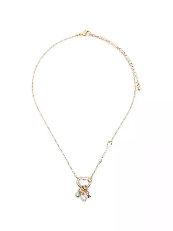 SWAROVSKI Heart Charm Pendant Necklace - Gold