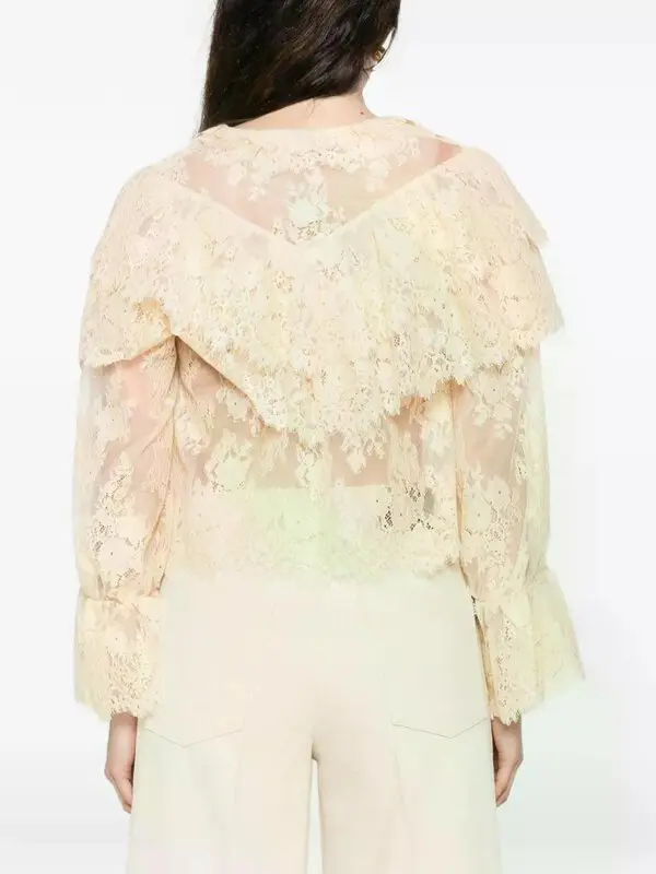 Rixo Ruffled Lace Blouse