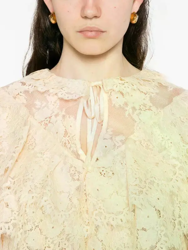 Rixo Ruffled Lace Blouse