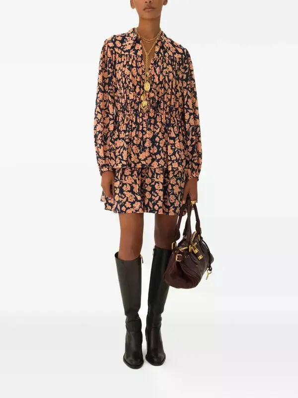 Chloé Floral Gathered Dress