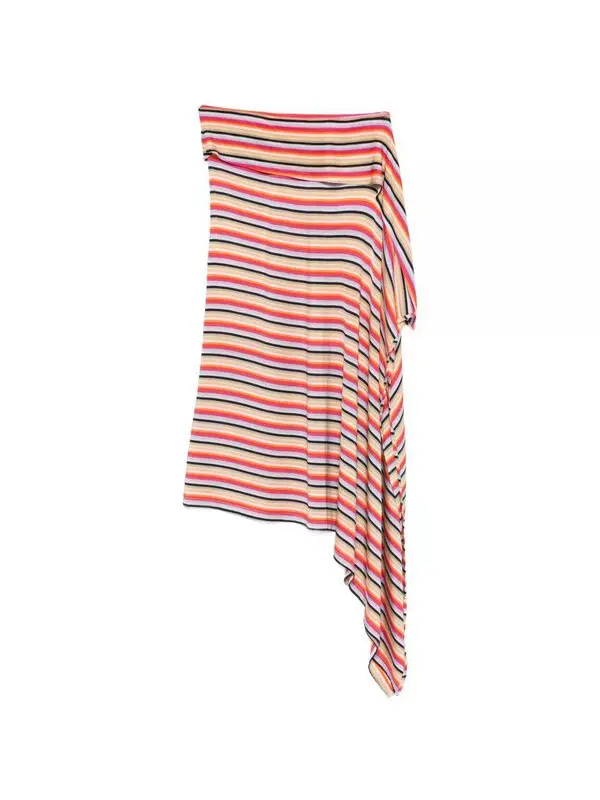Christopher Esber Calypso Striped Asymmetric Skirt