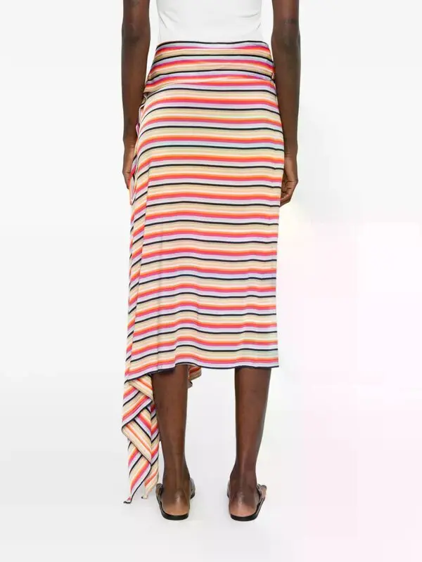 Christopher Esber Calypso Striped Asymmetric Skirt