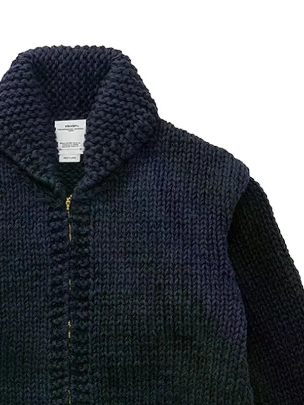 Visvim Zip Shawl-collar Cardigan - Blue