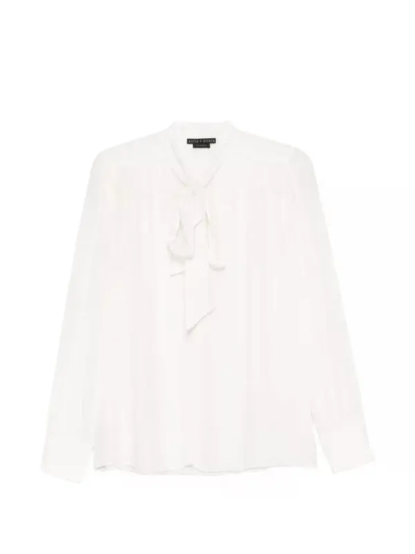 Alice + Olivia Thayer Tie Long-sleeve Blouse