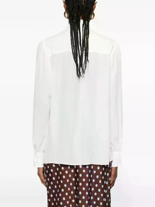 Alice + Olivia Thayer Tie Long-sleeve Blouse