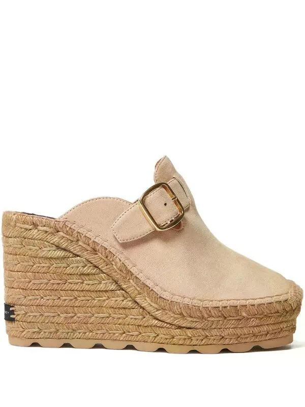 Stella McCartney Buckle Wedge Espadrilles