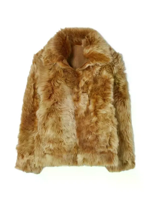 Tory Burch Shearling Jacket With Collar