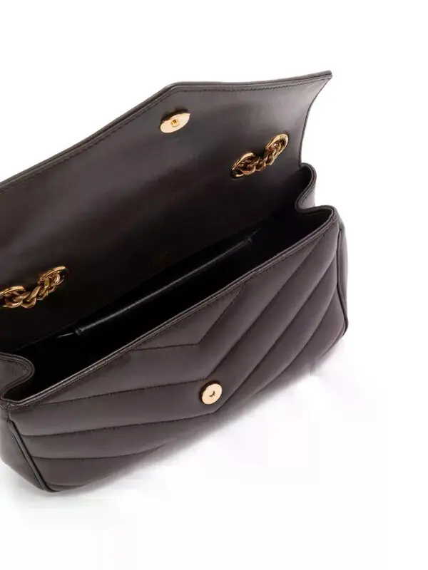 Saint Laurent Loulou Small Chevron Shoulder Bag