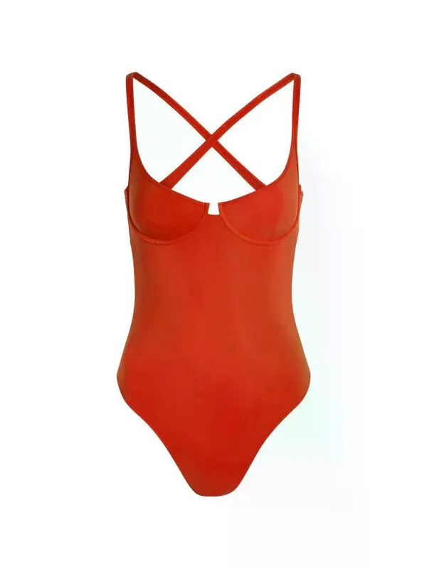 LIDO Ottantatre Crossover-strap Swimsuit - Orange