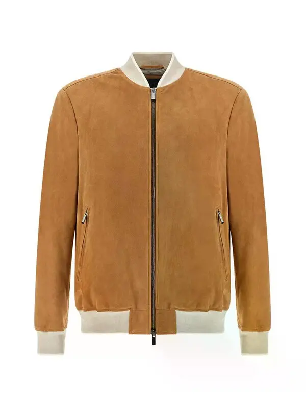 Paul & Shark Aqualeather Suede Bomber Jacket