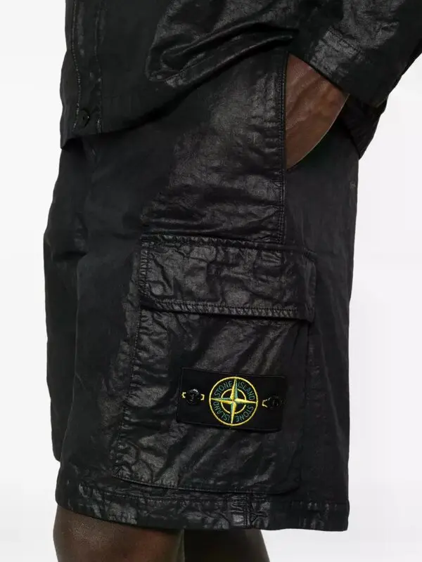 Stone Island Cargo Shorts - Black