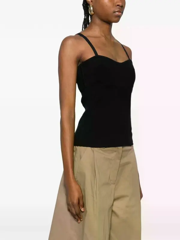 Max Mara Epica Strap Top - Black